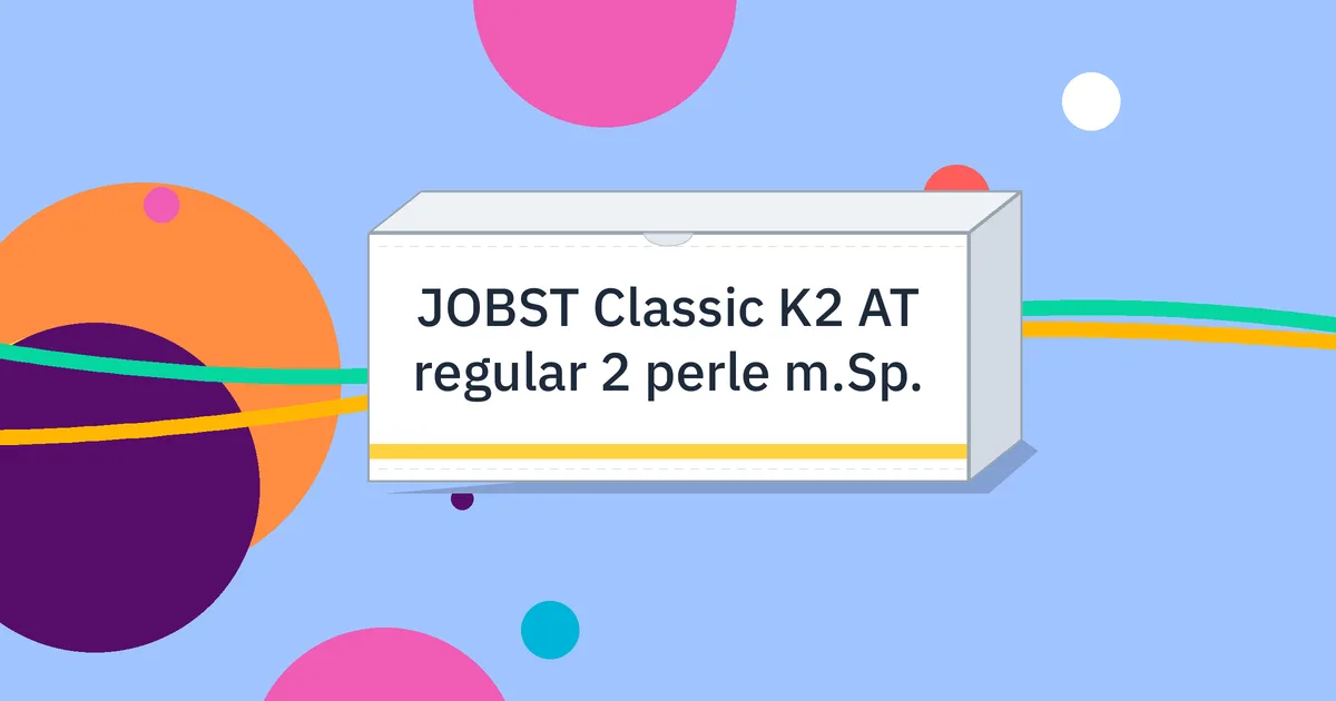 Symbolbild: Packung mit der Aufschrift JOBST Classic K2 AT regular 2 perle m.Sp. (PZN 10728903) – Verfügbarkeit und Bezug in Apotheken in Frankfurt am Main