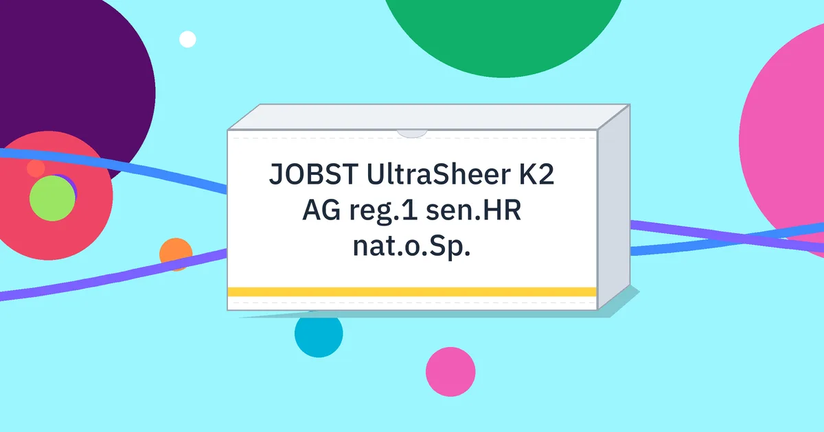 Symbolbild: Packung mit der Aufschrift JOBST UltraSheer K2 AG reg.1 sen.HR nat.o.Sp. (PZN 11262080) – Verfügbarkeit und Bezug in Apotheken in Frankfurt am Main