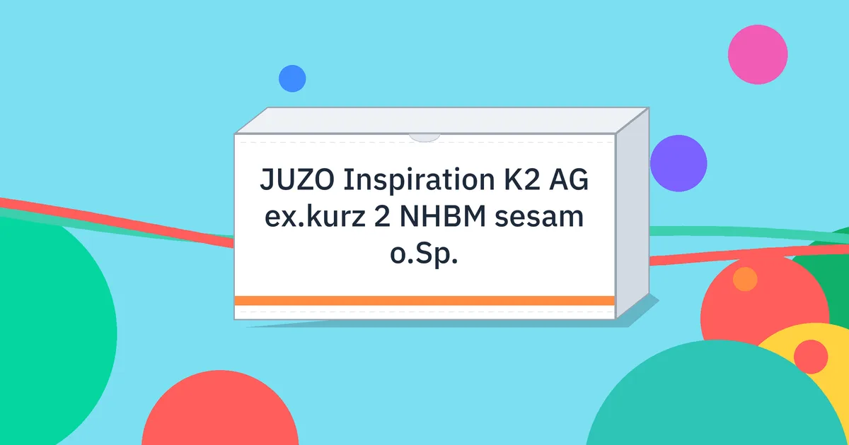 Symbolbild: Packung mit der Aufschrift JUZO Inspiration K2 AG ex.kurz 2 NHBM sesam o.Sp. (PZN 14951271) – Verfügbarkeit und Bezug in Apotheken in Frankfurt am Main