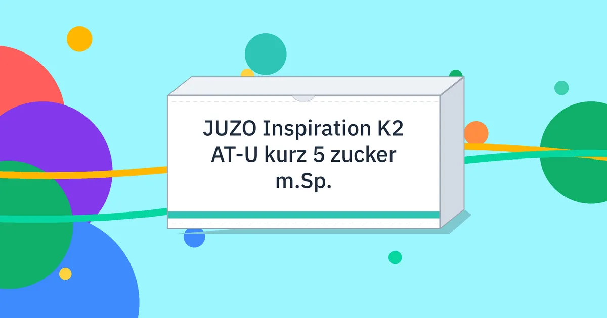 Symbolbild: Packung mit der Aufschrift JUZO Inspiration K2 AT-U kurz 5 zucker m.Sp. (PZN 14929538) – Verfügbarkeit und Bezug in Apotheken in Frankfurt am Main
