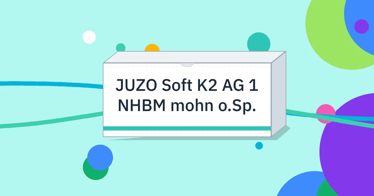 Symbolbild: Packung mit der Aufschrift JUZO Soft K2 AG 1 NHBM mohn o.Sp. (PZN 14997072) – Verfügbarkeit und Bezug in Apotheken in Frankfurt am Main