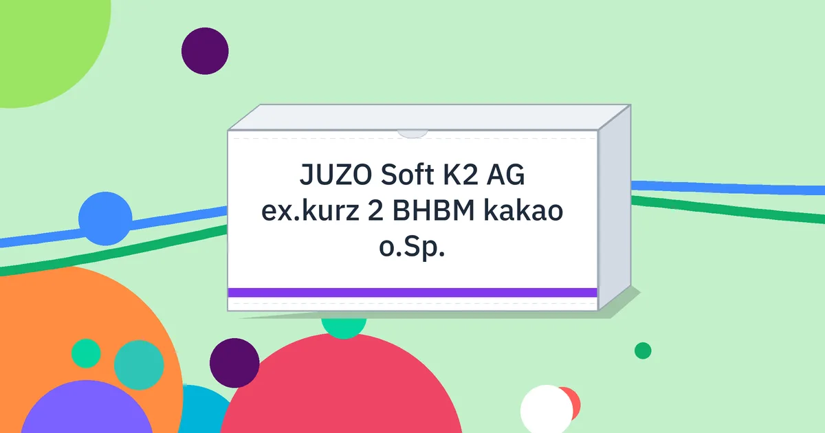 Symbolbild: Packung mit der Aufschrift JUZO Soft K2 AG ex.kurz 2 BHBM kakao o.Sp. (PZN 14862544) – Verfügbarkeit und Bezug in Apotheken in Frankfurt am Main