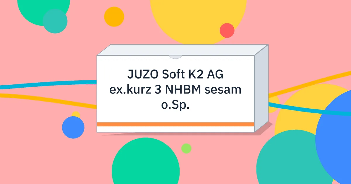 Symbolbild: Packung mit der Aufschrift JUZO Soft K2 AG ex.kurz 3 NHBM sesam o.Sp. (PZN 15002163) – Verfügbarkeit und Bezug in Apotheken in Frankfurt am Main