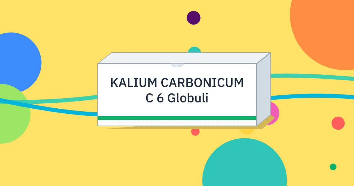 Symbolbild: Packung mit der Aufschrift KALIUM CARBONICUM C 6 Globuli (PZN 16670257) – Verfügbarkeit und Bezug in Apotheken in Frankfurt am Main