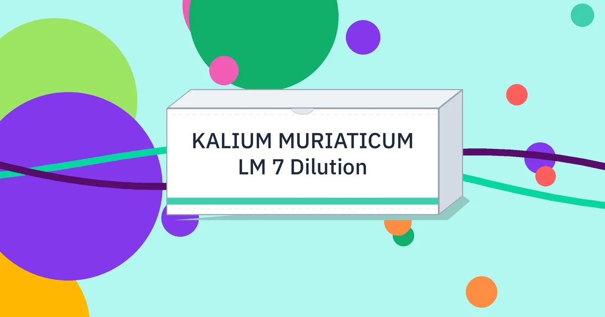 Symbolbild: Packung mit der Aufschrift KALIUM MURIATICUM LM 7 Dilution (PZN 12922791) – Verfügbarkeit und Bezug in Apotheken in Frankfurt am Main