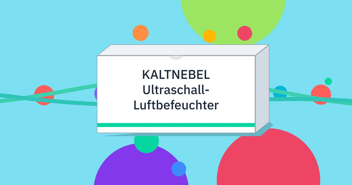 Symbolbild: Packung mit der Aufschrift KALTNEBEL Ultraschall-Luftbefeuchter (PZN 16851243) – Verfügbarkeit und Bezug in Apotheken in Frankfurt am Main