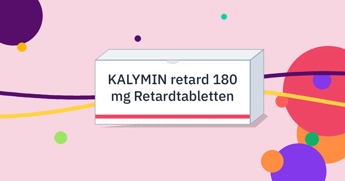 Symbolbild: Packung mit der Aufschrift KALYMIN retard 180 mg Retardtabletten (PZN 07424364) – Verfügbarkeit und Bezug in Apotheken in Frankfurt am Main