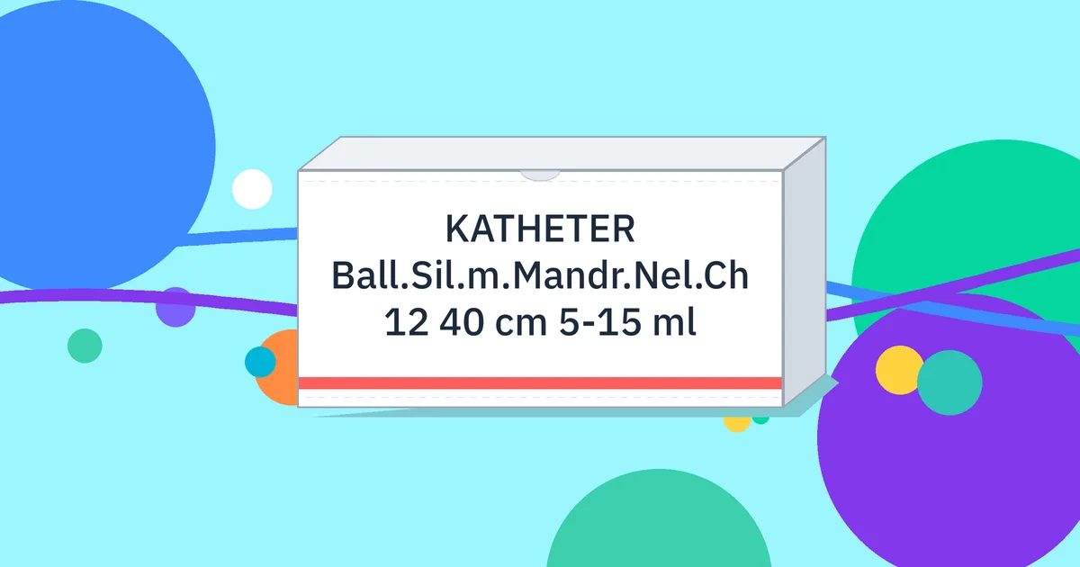 Symbolbild: Packung mit der Aufschrift KATHETER Ball.Sil.m.Mandr.Nel.Ch 12 40 cm 5-15 ml (PZN 06830398) – Verfügbarkeit und Bezug in Apotheken in Frankfurt am Main