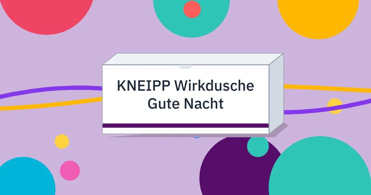 Symbolbild: Packung mit der Aufschrift KNEIPP Wirkdusche Gute Nacht (PZN 17442802) – Verfügbarkeit und Bezug in Apotheken in Frankfurt am Main