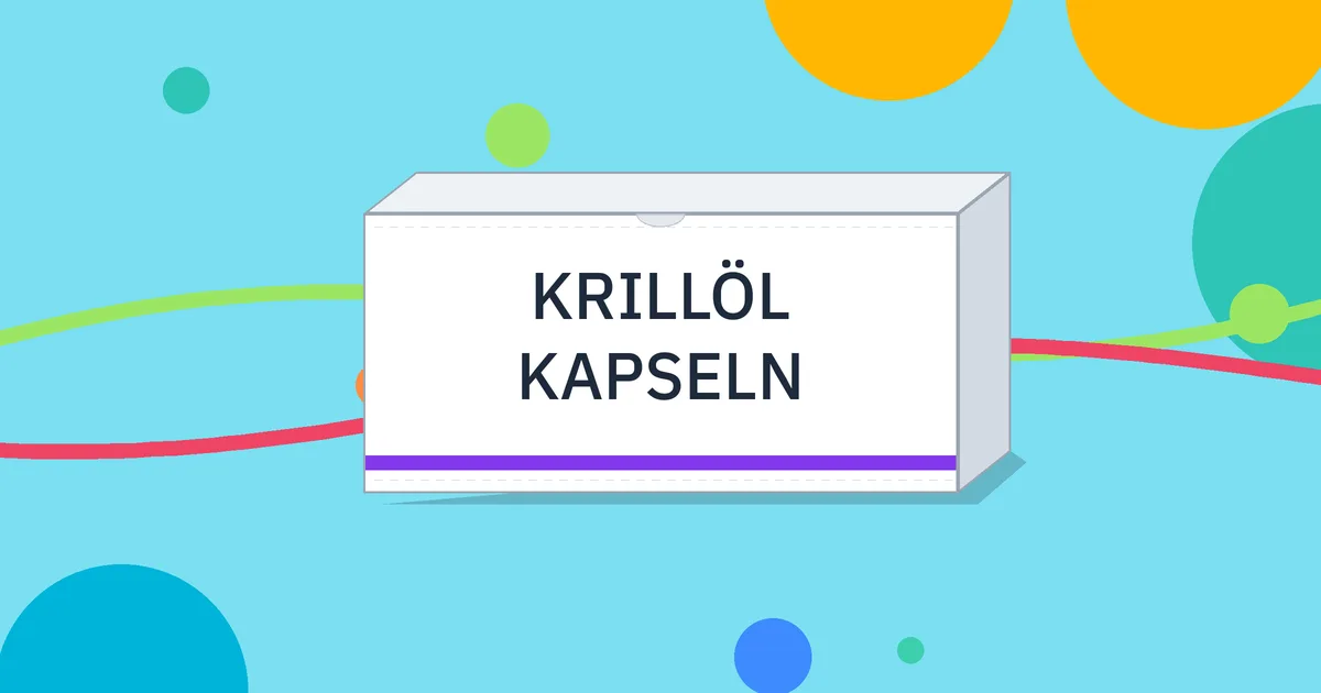 Symbolbild: Packung mit der Aufschrift KRILLÖL KAPSELN (PZN 18270504) – Verfügbarkeit und Bezug in Apotheken in Frankfurt am Main