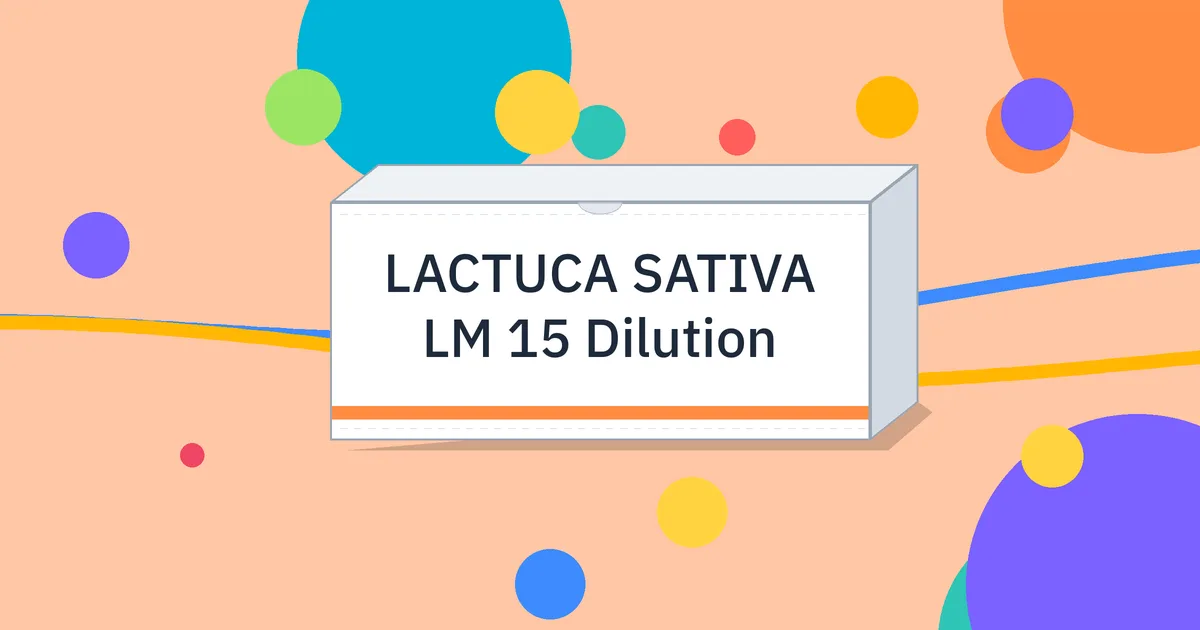 Symbolbild: Packung mit der Aufschrift LACTUCA SATIVA LM 15 Dilution (PZN 13521315) – Verfügbarkeit und Bezug in Apotheken in Frankfurt am Main