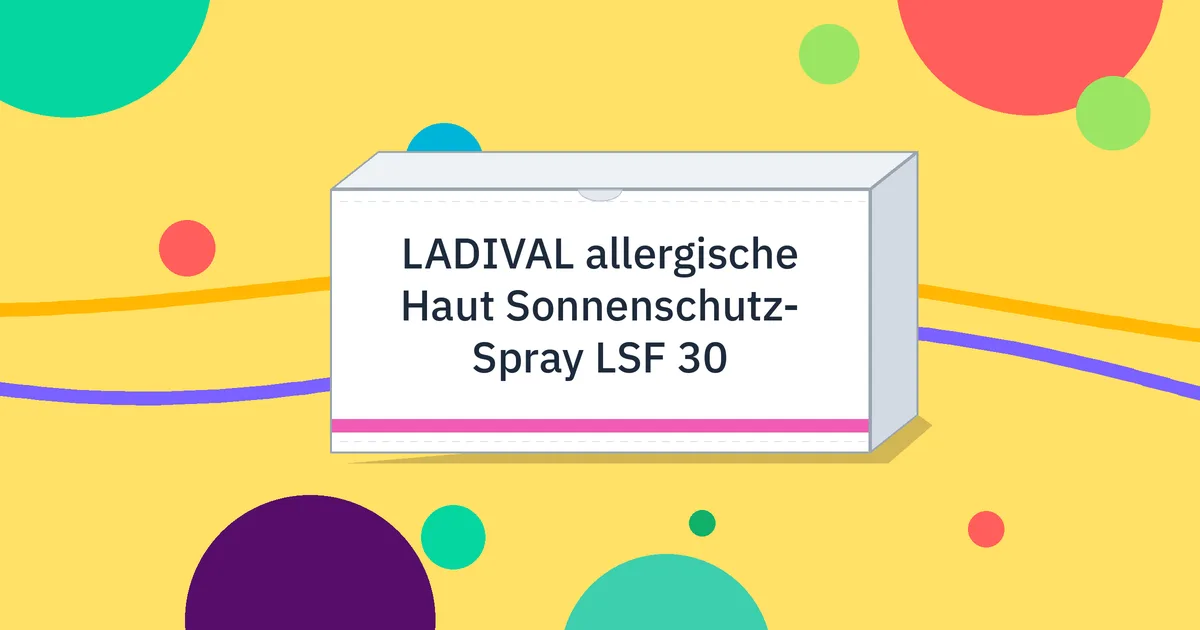 Symbolbild: Packung mit der Aufschrift LADIVAL allergische Haut Sonnenschutz-Spray LSF 30 (PZN 19362697) – Verfügbarkeit und Bezug in Apotheken in Frankfurt am Main