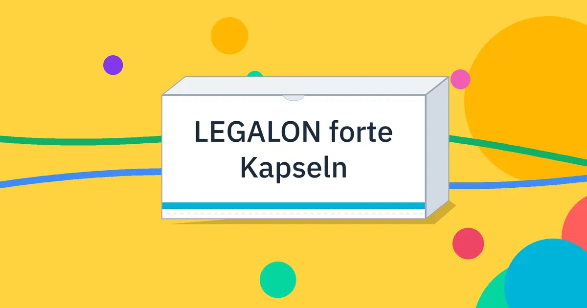 Symbolbild: Packung mit der Aufschrift LEGALON forte Kapseln (PZN 09779999) – Verfügbarkeit und Bezug in Apotheken in Frankfurt am Main