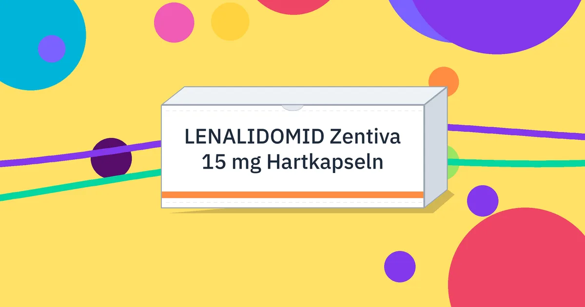 Symbolbild: Packung mit der Aufschrift LENALIDOMID Zentiva 15 mg Hartkapseln (PZN 17444209) – Verfügbarkeit und Bezug in Apotheken in Frankfurt am Main