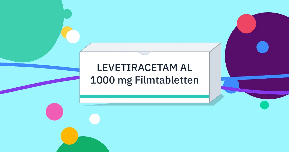 Symbolbild: Packung mit der Aufschrift LEVETIRACETAM AL 1000 mg Filmtabletten (PZN 09228905) – Verfügbarkeit und Bezug in Apotheken in Frankfurt am Main