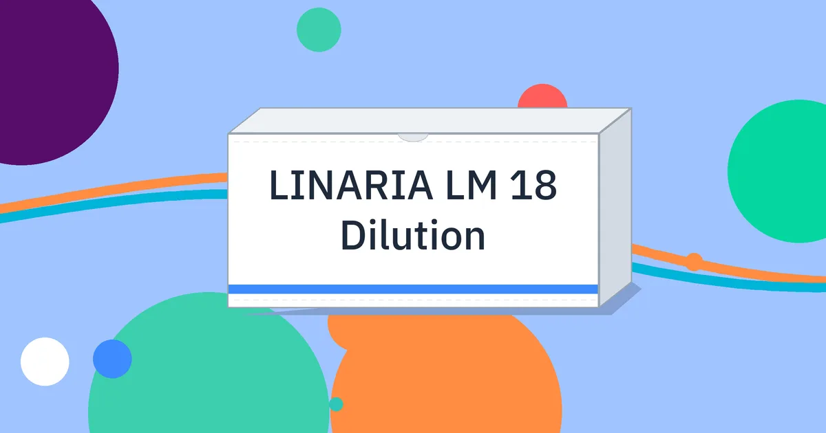 Symbolbild: Packung mit der Aufschrift LINARIA LM 18 Dilution (PZN 13529251) – Verfügbarkeit und Bezug in Apotheken in Frankfurt am Main
