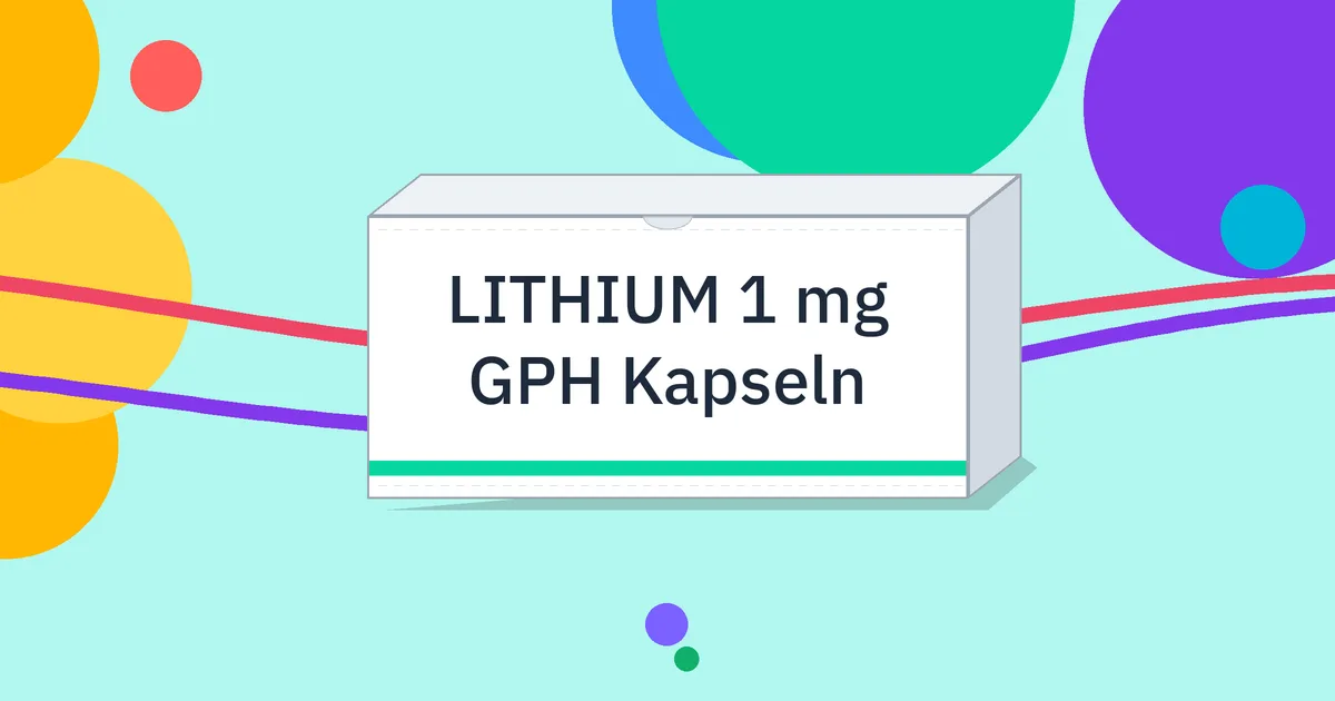 Symbolbild: Packung mit der Aufschrift LITHIUM 1 mg GPH Kapseln (PZN 19540526) – Verfügbarkeit und Bezug in Apotheken in Frankfurt am Main