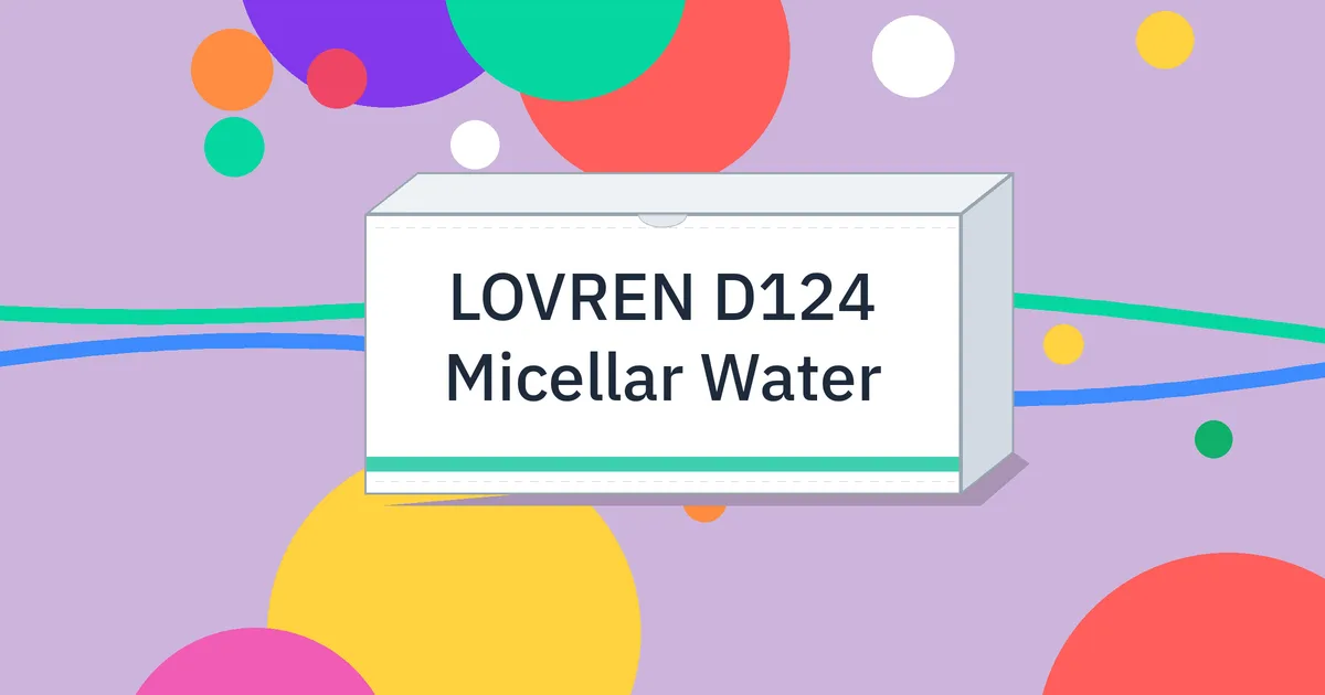 Symbolbild: Packung mit der Aufschrift LOVREN D124 Micellar Water (PZN 20031103) – Verfügbarkeit und Bezug in Apotheken in Frankfurt am Main