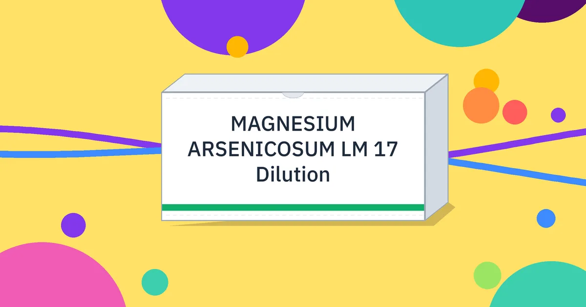 Symbolbild: Packung mit der Aufschrift MAGNESIUM ARSENICOSUM LM 17 Dilution (PZN 12936178) – Verfügbarkeit und Bezug in Apotheken in Frankfurt am Main