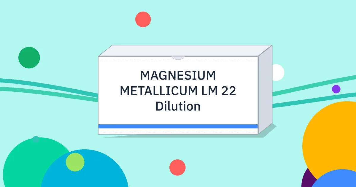 Symbolbild: Packung mit der Aufschrift MAGNESIUM METALLICUM LM 22 Dilution (PZN 12938510) – Verfügbarkeit und Bezug in Apotheken in Frankfurt am Main