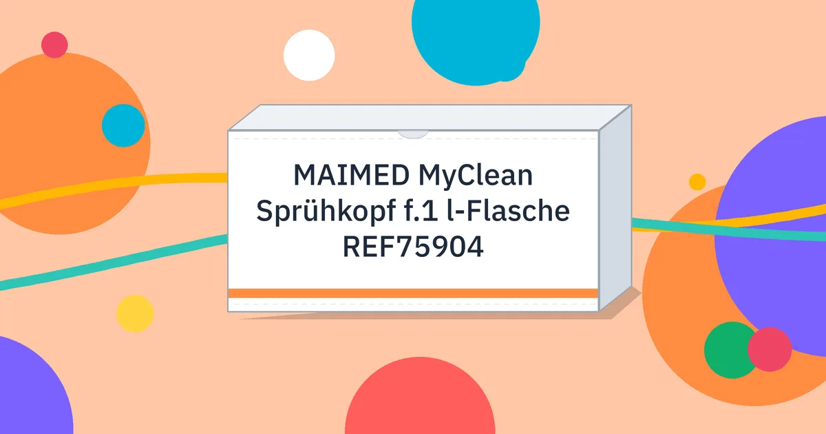 Symbolbild: Packung mit der Aufschrift MAIMED MyClean Sprühkopf f.1 l-Flasche REF75904 (PZN 05725328) – Verfügbarkeit und Bezug in Apotheken in Frankfurt am Main