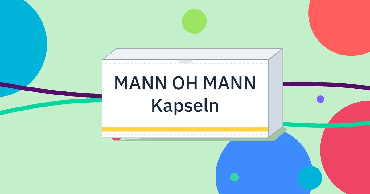 Symbolbild: Packung mit der Aufschrift MANN OH MANN Kapseln (PZN 10996288) – Verfügbarkeit und Bezug in Apotheken in Frankfurt am Main