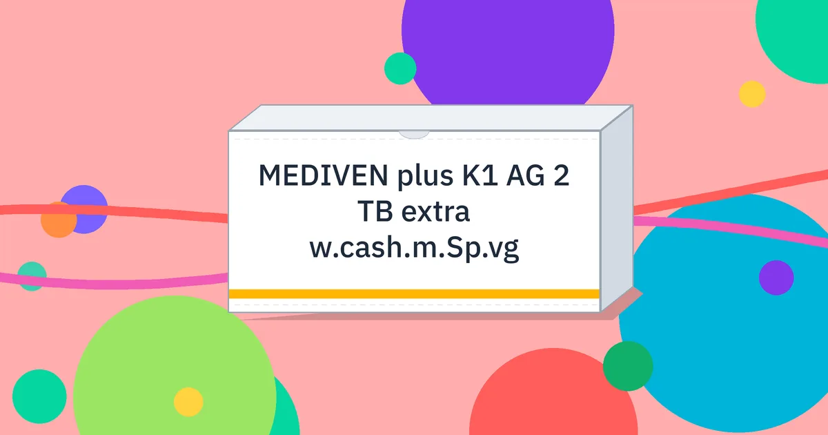Symbolbild: Packung mit der Aufschrift MEDIVEN plus K1 AG 2 TB extra w.cash.m.Sp.vg (PZN 15066430) – Verfügbarkeit und Bezug in Apotheken in Frankfurt am Main