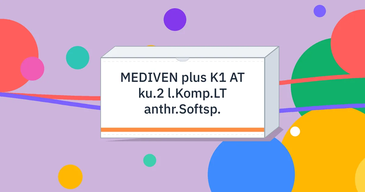 Symbolbild: Packung mit der Aufschrift MEDIVEN plus K1 AT ku.2 l.Komp.LT anthr.Softsp. (PZN 15028903) – Verfügbarkeit und Bezug in Apotheken in Frankfurt am Main