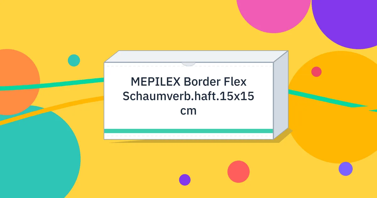 Symbolbild: Packung mit der Aufschrift MEPILEX Border Flex Schaumverb.haft.15x15 cm (PZN 14335164) – Verfügbarkeit und Bezug in Apotheken in Frankfurt am Main