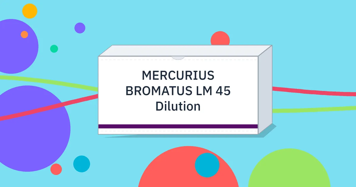 Symbolbild: Packung mit der Aufschrift MERCURIUS BROMATUS LM 45 Dilution (PZN 12949287) – Verfügbarkeit und Bezug in Apotheken in Frankfurt am Main