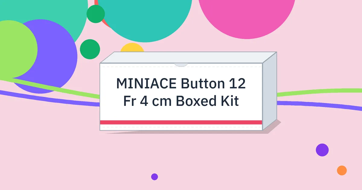 Symbolbild: Packung mit der Aufschrift MINIACE Button 12 Fr 4 cm Boxed Kit (PZN 16953624) – Verfügbarkeit und Bezug in Apotheken in Frankfurt am Main