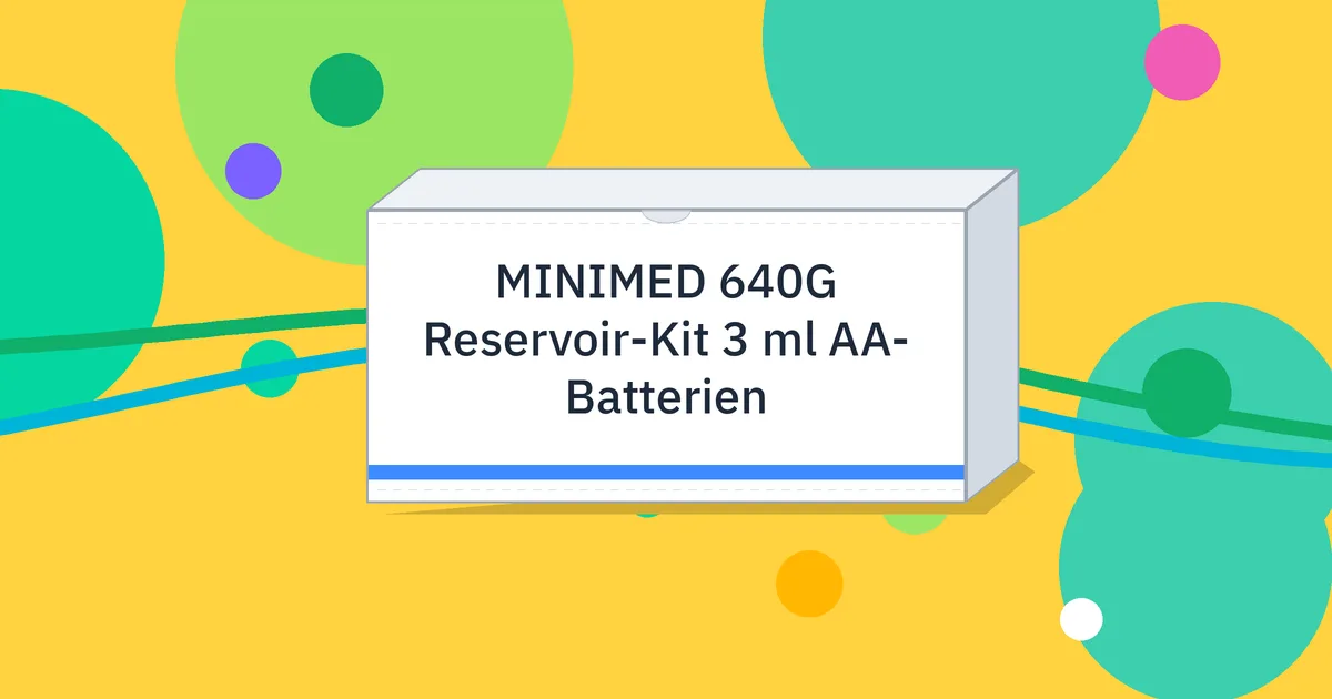 Symbolbild: Packung mit der Aufschrift MINIMED 640G Reservoir-Kit 3 ml AA-Batterien (PZN 18000472) – Verfügbarkeit und Bezug in Apotheken in Frankfurt am Main