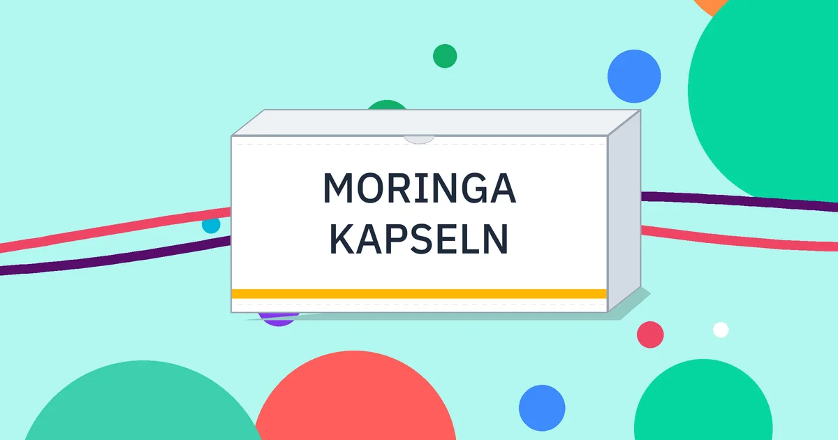 Symbolbild: Packung mit der Aufschrift MORINGA KAPSELN (PZN 10042301) – Verfügbarkeit und Bezug in Apotheken in Frankfurt am Main