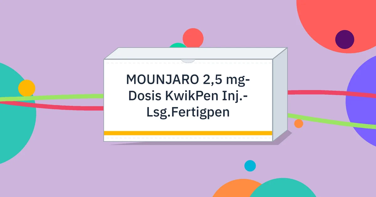 Symbolbild: Packung mit der Aufschrift MOUNJARO 2,5 mg-Dosis KwikPen Inj.-Lsg.Fertigpen (PZN 20192415) – Verfügbarkeit und Bezug in Apotheken in Frankfurt am Main