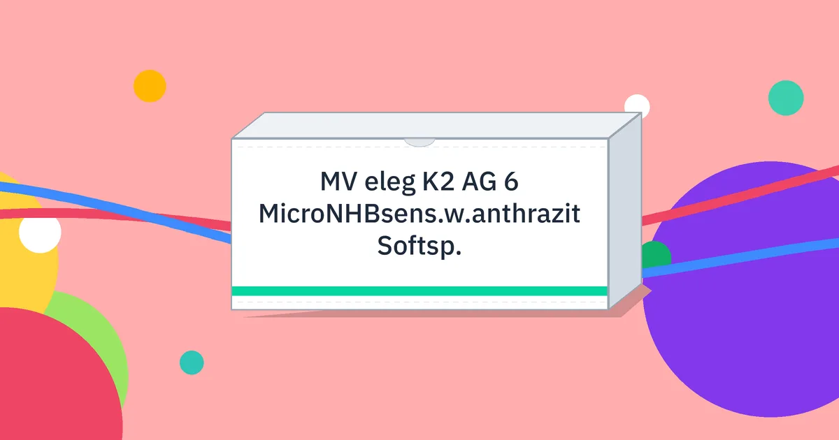 Symbolbild: Packung mit der Aufschrift MV eleg K2 AG 6 MicroNHBsens.w.anthrazit Softsp. (PZN 16072042) – Verfügbarkeit und Bezug in Apotheken in Frankfurt am Main