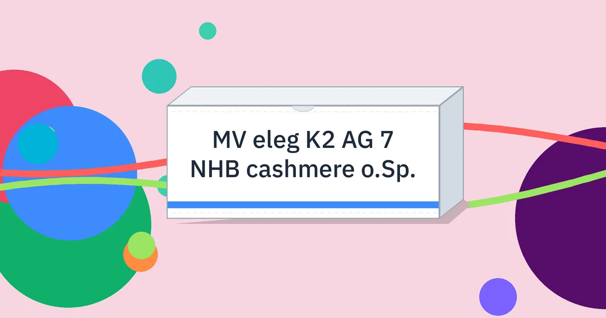 Symbolbild: Packung mit der Aufschrift MV eleg K2 AG 7 NHB cashmere o.Sp. (PZN 15729936) – Verfügbarkeit und Bezug in Apotheken in Frankfurt am Main