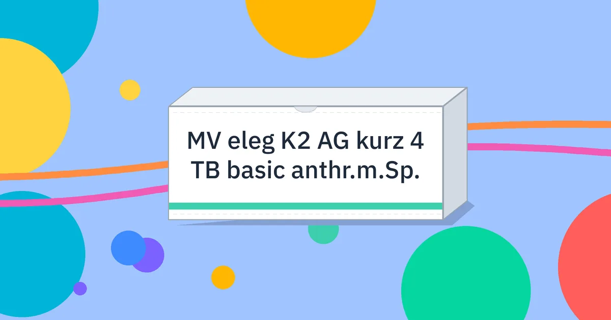Symbolbild: Packung mit der Aufschrift MV eleg K2 AG kurz 4 TB basic anthr.m.Sp. (PZN 00192927) – Verfügbarkeit und Bezug in Apotheken in Frankfurt am Main