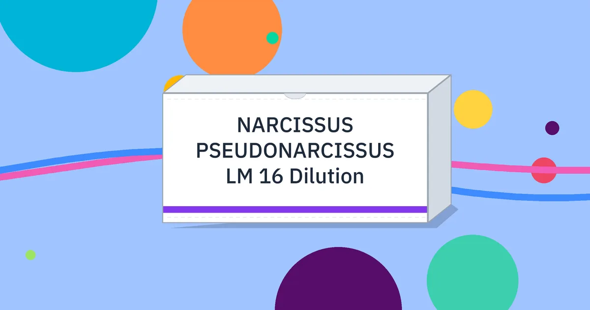 Symbolbild: Packung mit der Aufschrift NARCISSUS PSEUDONARCISSUS LM 16 Dilution (PZN 13615909) – Verfügbarkeit und Bezug in Apotheken in Frankfurt am Main