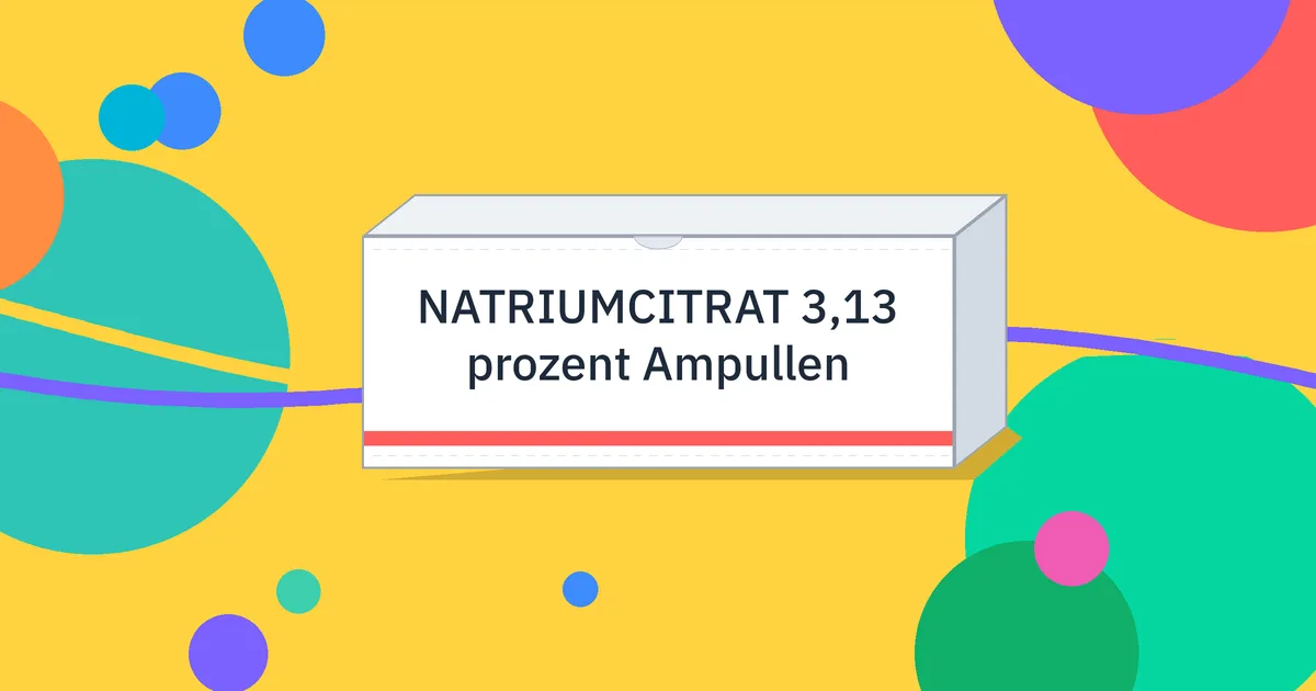 Symbolbild: Packung mit der Aufschrift NATRIUMCITRAT 3,13 prozent Ampullen (PZN 00944391) – Verfügbarkeit und Bezug in Apotheken in Frankfurt am Main