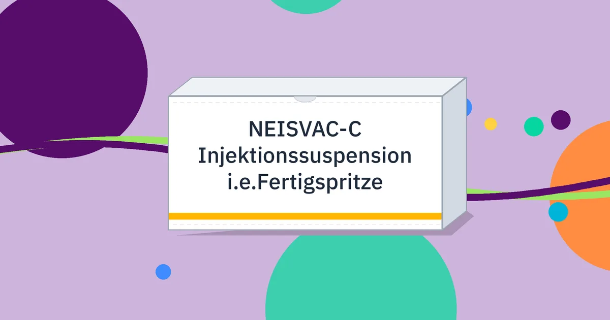 Symbolbild: Packung mit der Aufschrift NEISVAC-C Injektionssuspension i.e.Fertigspritze (PZN 12897751) – Verfügbarkeit und Bezug in Apotheken in Frankfurt am Main