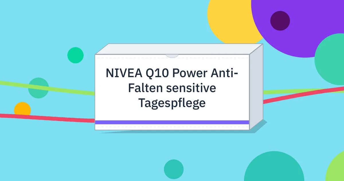 Symbolbild: Packung mit der Aufschrift NIVEA Q10 Power Anti-Falten sensitive Tagespflege (PZN 14368784) – Verfügbarkeit und Bezug in Apotheken in Frankfurt am Main