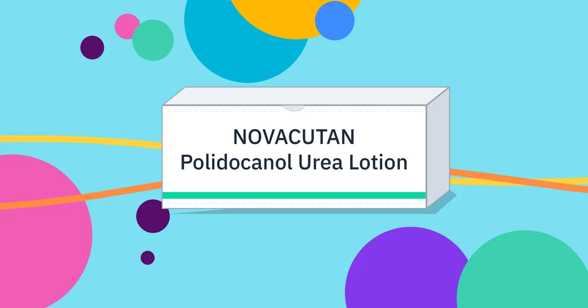 Symbolbild: Packung mit der Aufschrift NOVACUTAN Polidocanol Urea Lotion (PZN 02426022) – Verfügbarkeit und Bezug in Apotheken in Frankfurt am Main