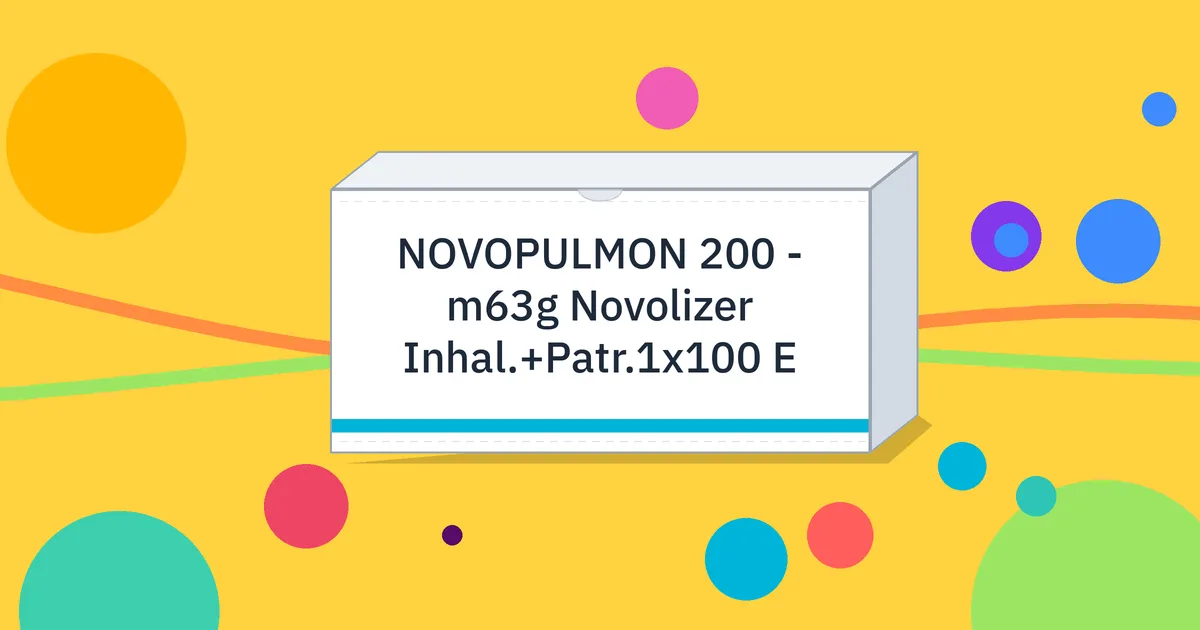 Symbolbild: Packung mit der Aufschrift NOVOPULMON 200 -m63g Novolizer Inhal.+Patr.1x100 E (PZN 01512423) – Verfügbarkeit und Bezug in Apotheken in Frankfurt am Main