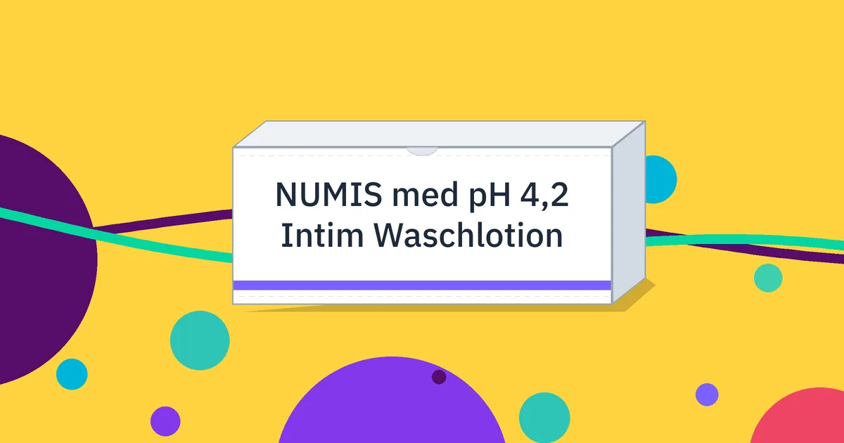 Symbolbild: Packung mit der Aufschrift NUMIS med pH 4,2 Intim Waschlotion (PZN 16615146) – Verfügbarkeit und Bezug in Apotheken in Frankfurt am Main