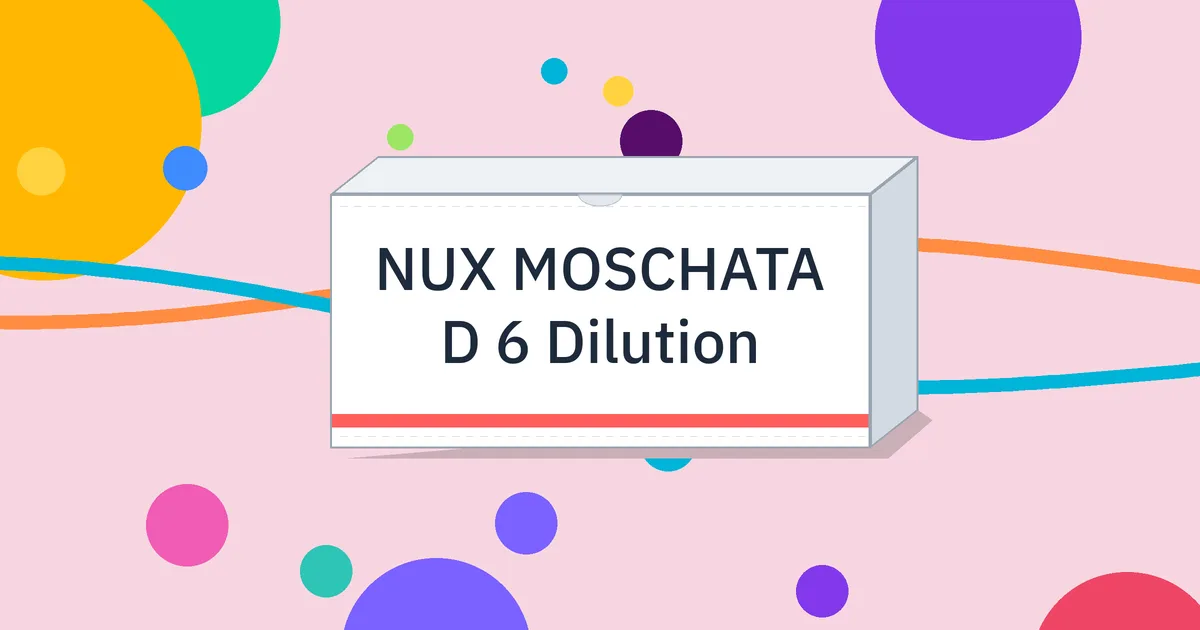 Symbolbild: Packung mit der Aufschrift NUX MOSCHATA D 6 Dilution (PZN 02124947) – Verfügbarkeit und Bezug in Apotheken in Frankfurt am Main