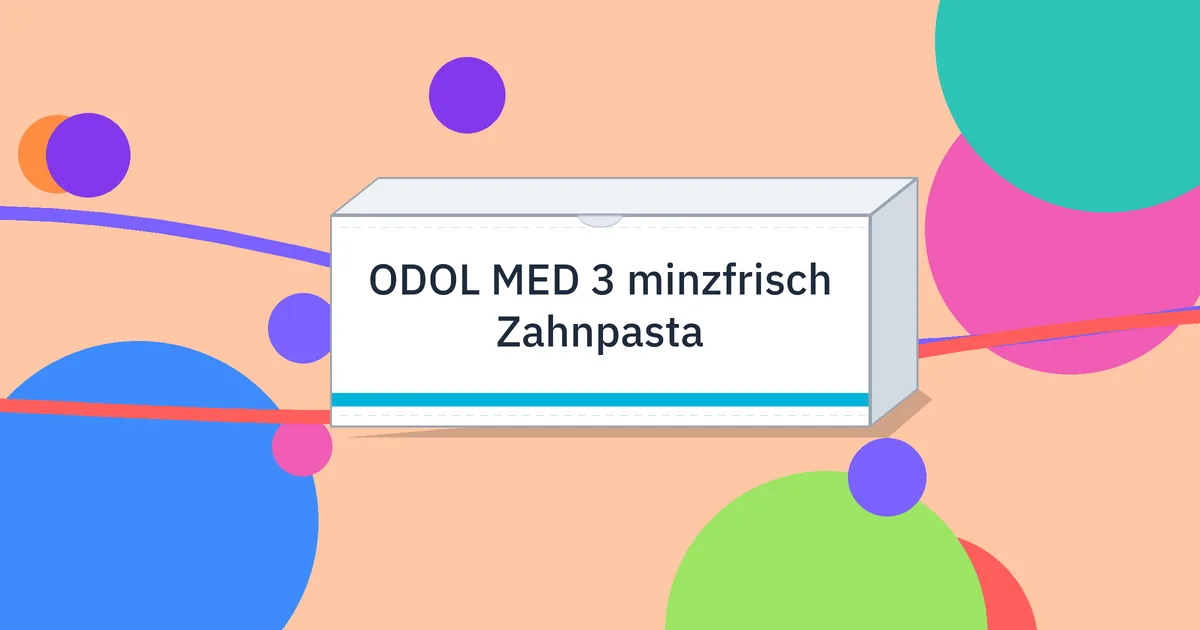 Symbolbild: Packung mit der Aufschrift ODOL MED 3 minzfrisch Zahnpasta (PZN 11372147) – Verfügbarkeit und Bezug in Apotheken in Frankfurt am Main
