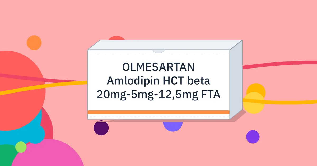 Symbolbild: Packung mit der Aufschrift OLMESARTAN Amlodipin HCT beta 20mg-5mg-12,5mg FTA (PZN 09423015) – Verfügbarkeit und Bezug in Apotheken in Frankfurt am Main