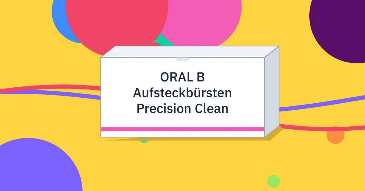 Symbolbild: Packung mit der Aufschrift ORAL B Aufsteckbürsten Precision Clean (PZN 04891243) – Verfügbarkeit und Bezug in Apotheken in Frankfurt am Main
