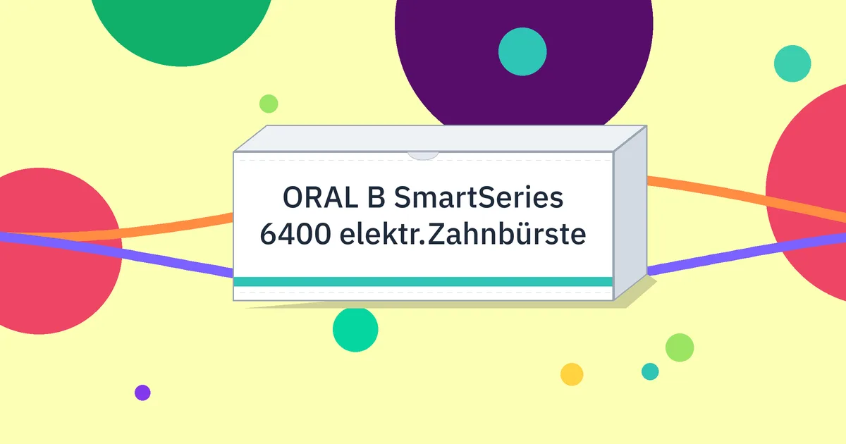 Symbolbild: Packung mit der Aufschrift ORAL B SmartSeries 6400 elektr.Zahnbürste (PZN 14289151) – Verfügbarkeit und Bezug in Apotheken in Frankfurt am Main