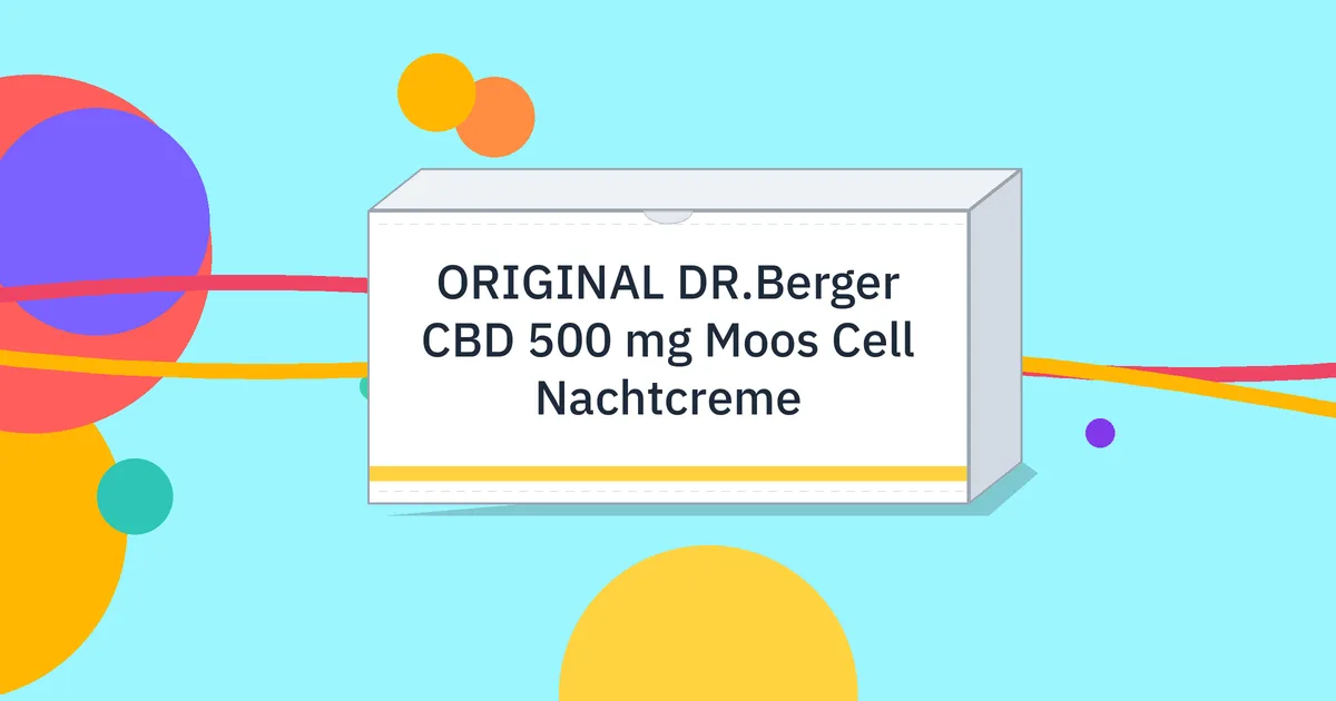 Symbolbild: Packung mit der Aufschrift ORIGINAL DR.Berger CBD 500 mg Moos Cell Nachtcreme (PZN 17863142) – Verfügbarkeit und Bezug in Apotheken in Frankfurt am Main